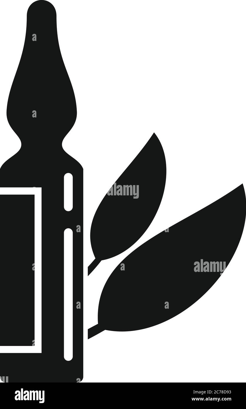 Homeopathy ampule icon. Simple illustration of homeopathy ampule vector ...
