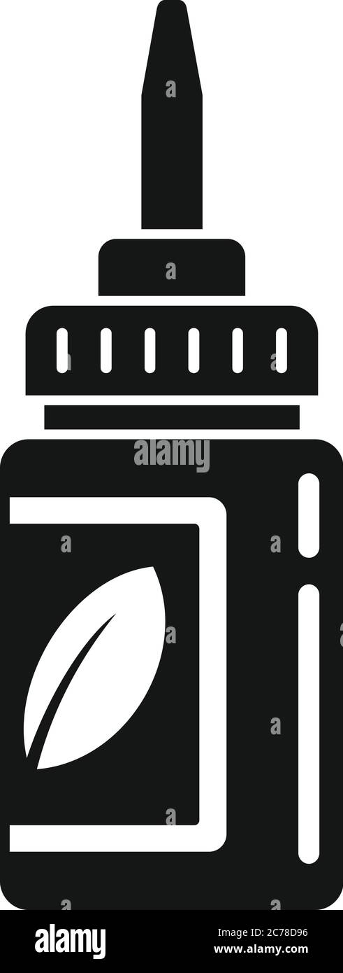 Natural oil dropper icon. Simple illustration of natural oil dropper ...