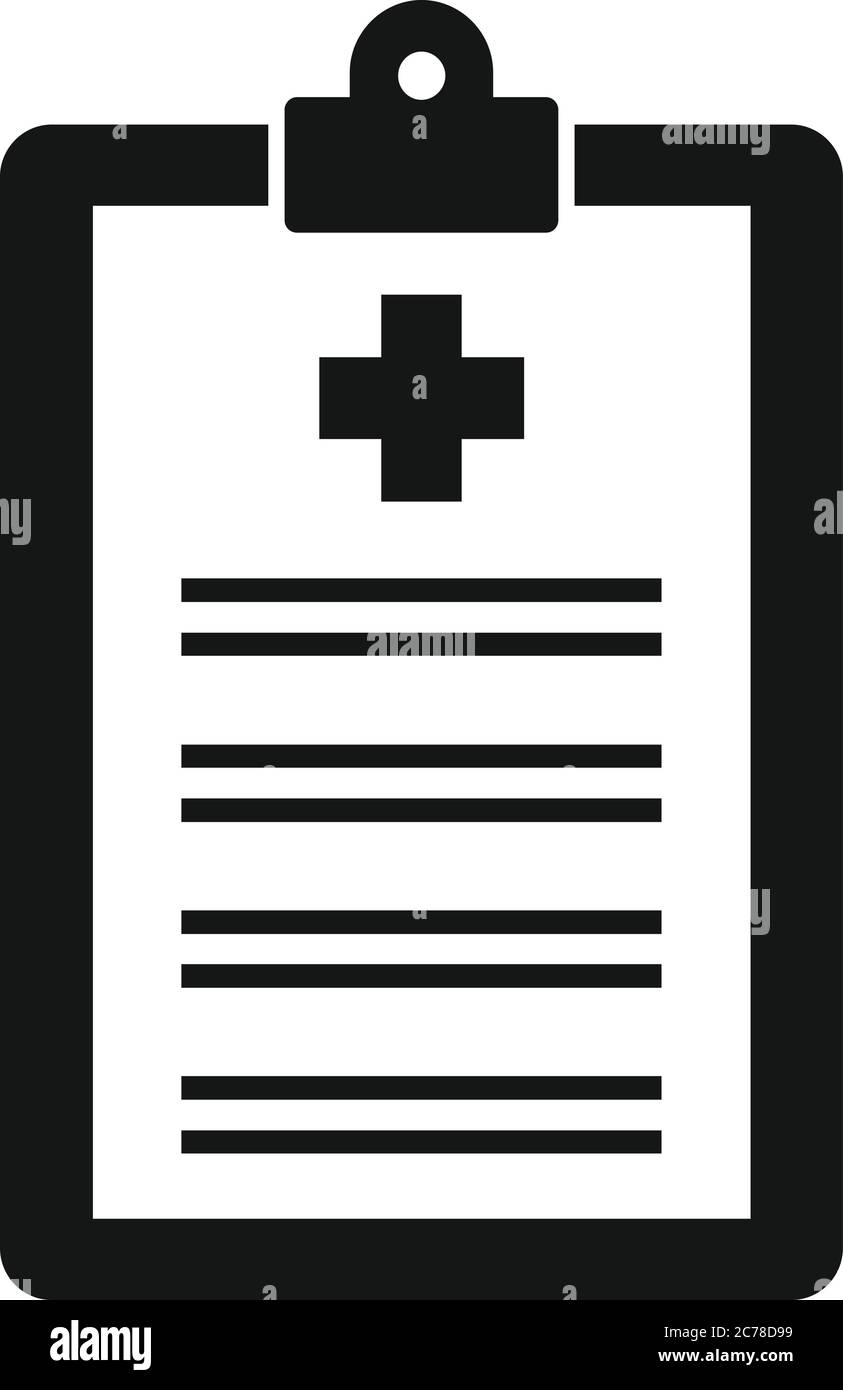Medical clipboard icon. Simple illustration of medical clipboard vector ...
