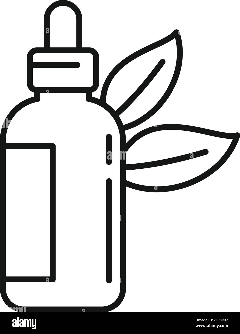 Natural oil dropper icon. Outline natural oil dropper vector icon for ...