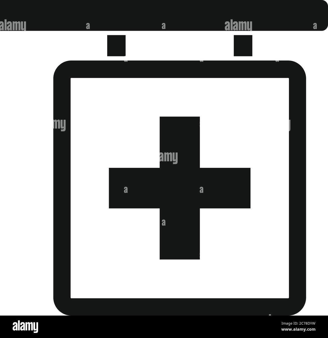 Pharmacy cross sign icon. Simple illustration of pharmacy cross sign ...