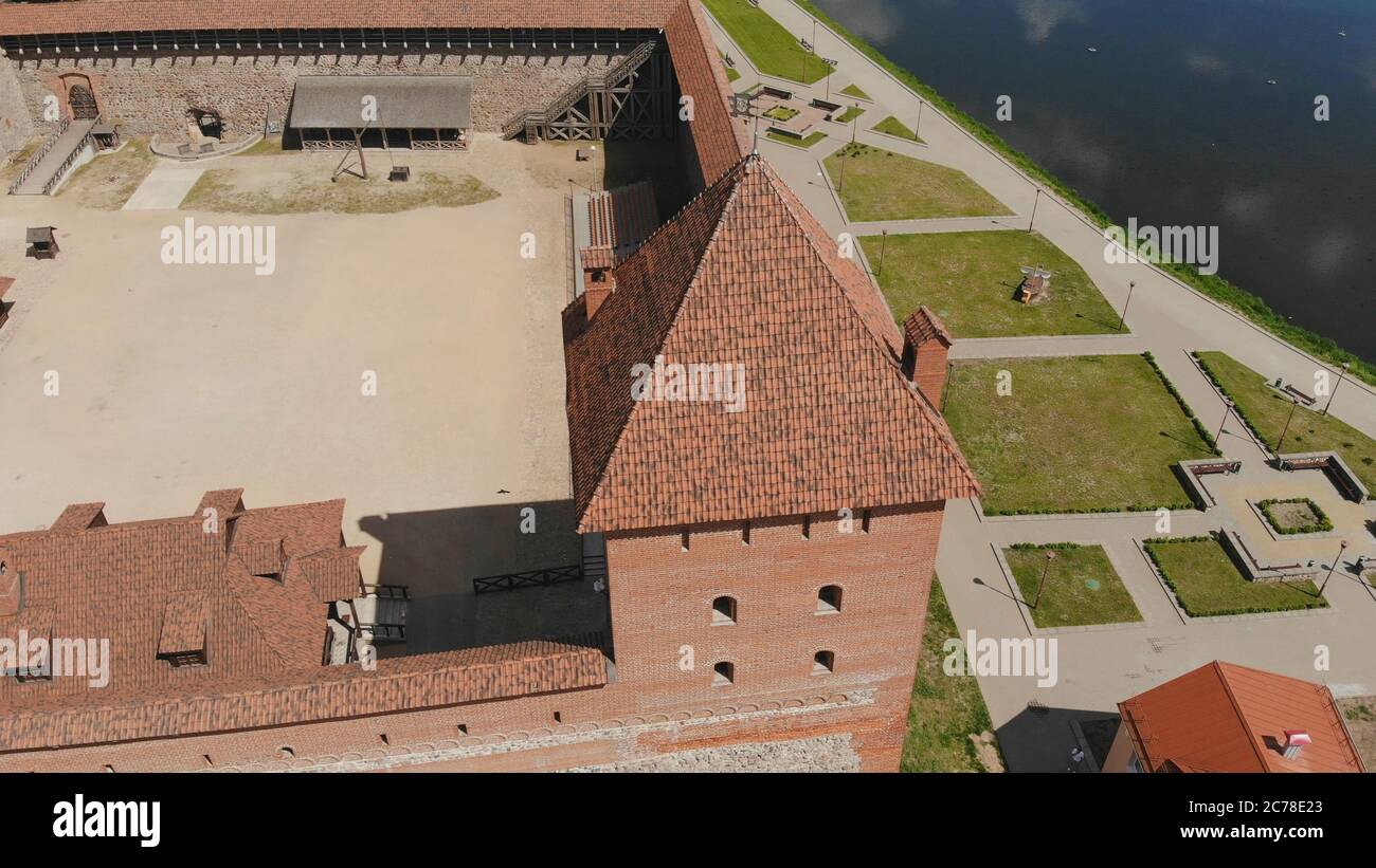 Aerial view of Lida Castle. The city of Lida. Belarus Stock Photo - Alamy