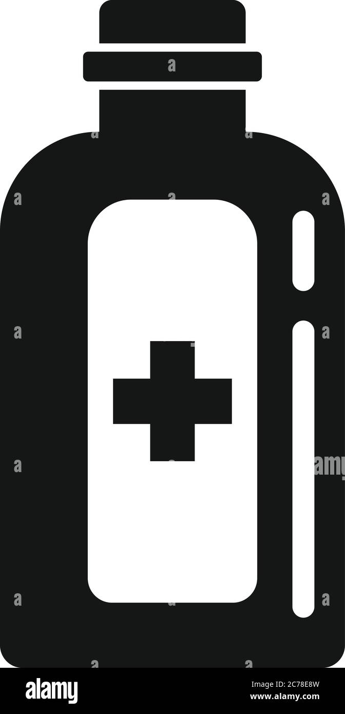 Medical homeopathy bottle icon. Simple illustration of medical ...
