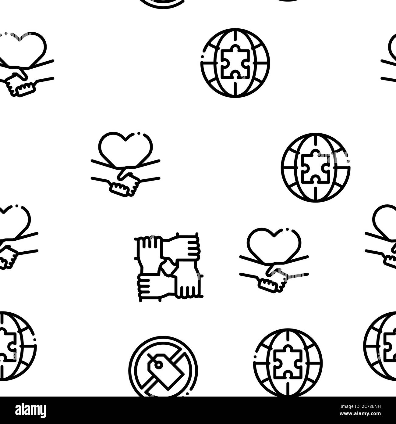 Racism Discrimination Seamless Pattern Vector Stock Vector Image & Art ...