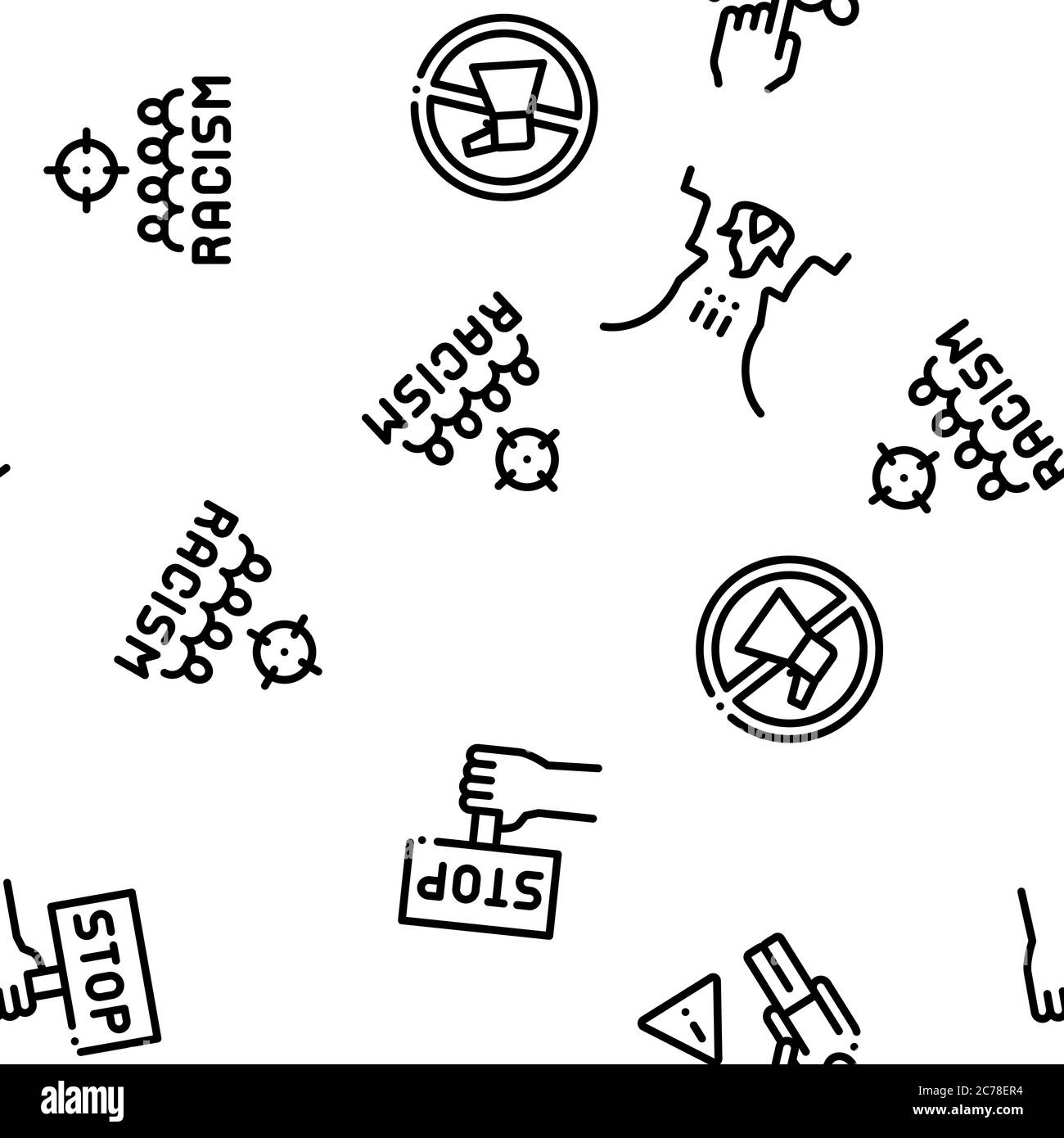 Racism Discrimination Seamless Pattern Vector Stock Vector Image & Art ...
