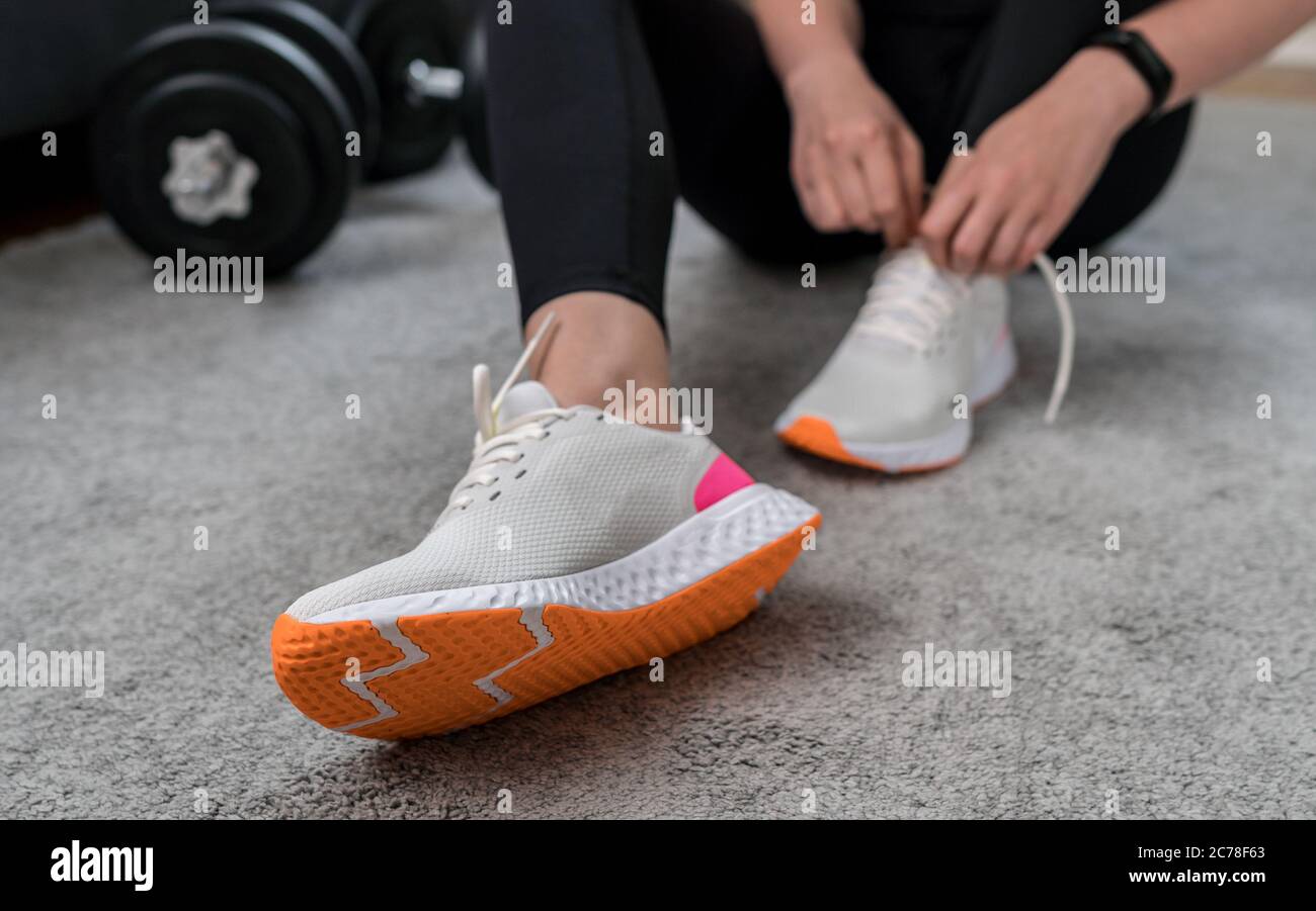 Ready exercise home shoes hi-res stock photography and images - Alamy