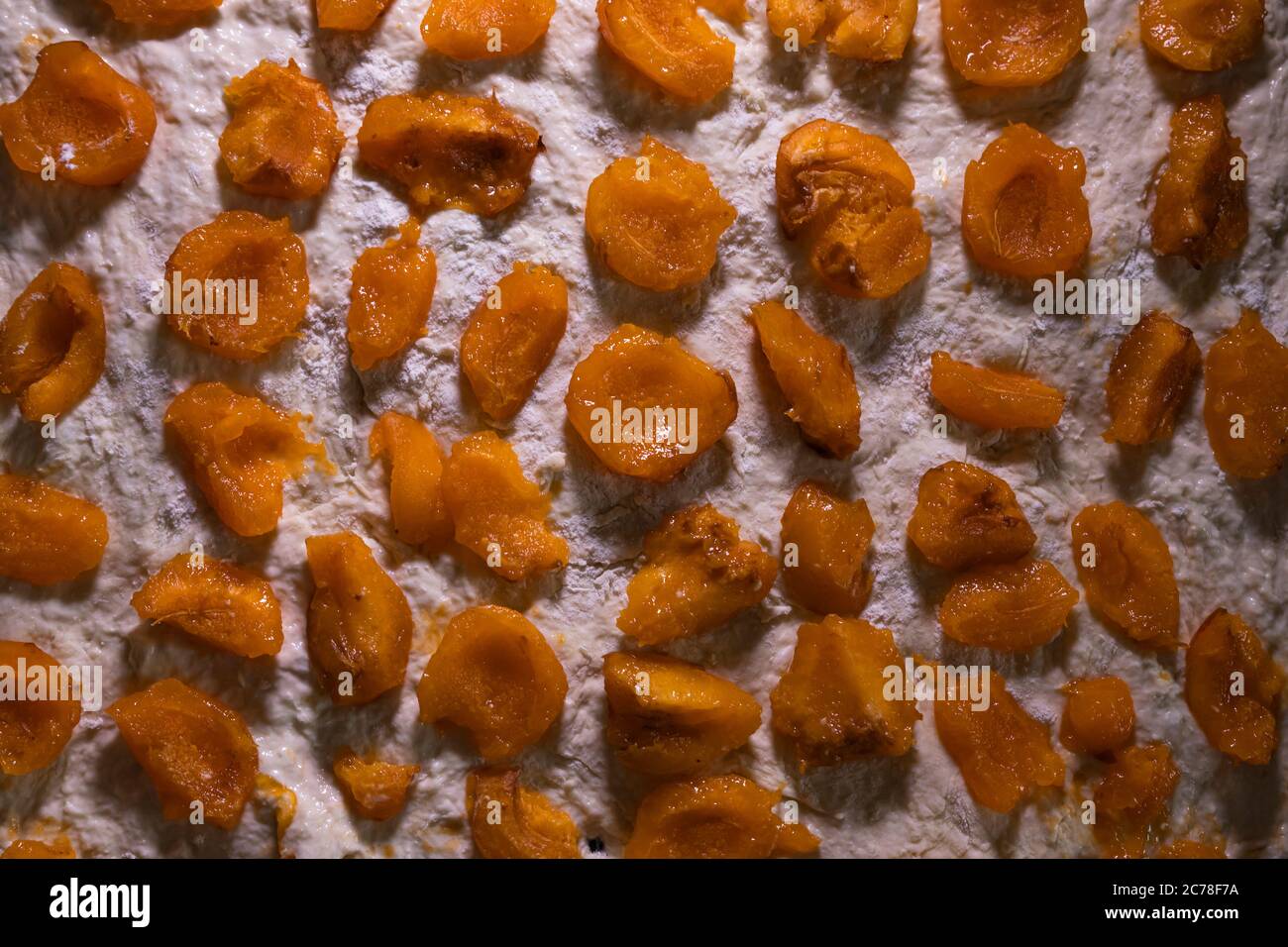 Homemade delicious apricot cake in the making Stock Photo - Alamy