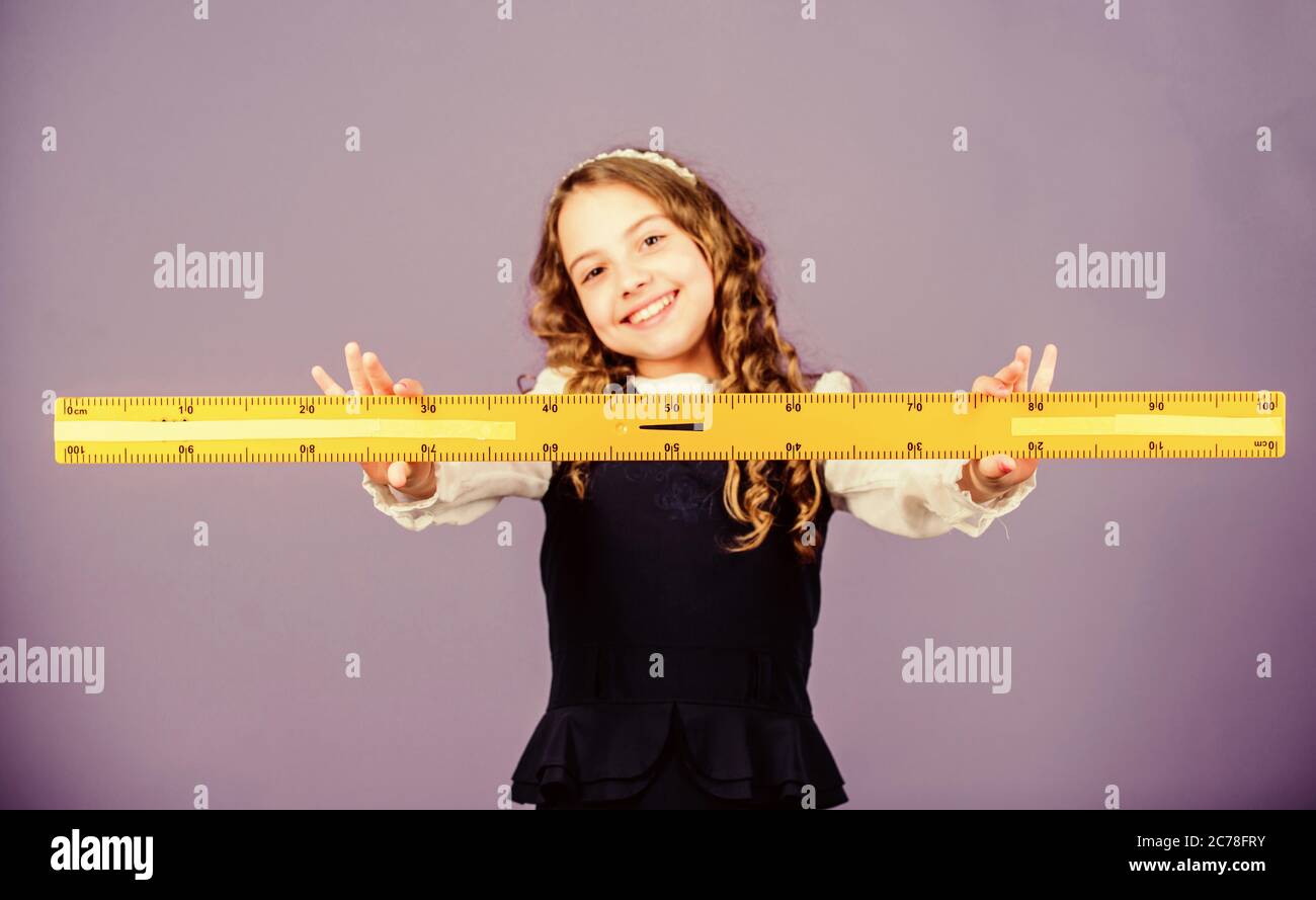 STEM school disciplines. School student learning geometry. small girl ...