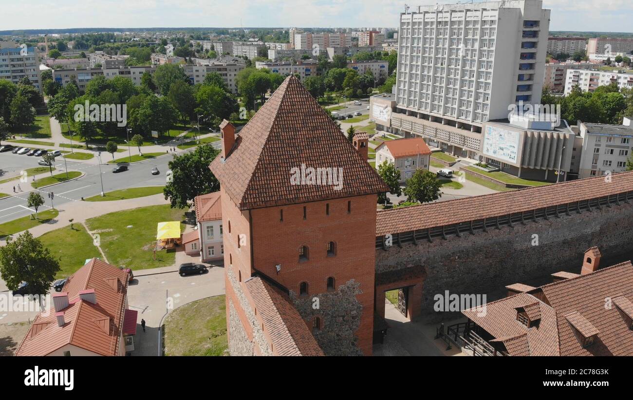 Aerial view of Lida Castle. The city of Lida. Belarus Stock Photo - Alamy