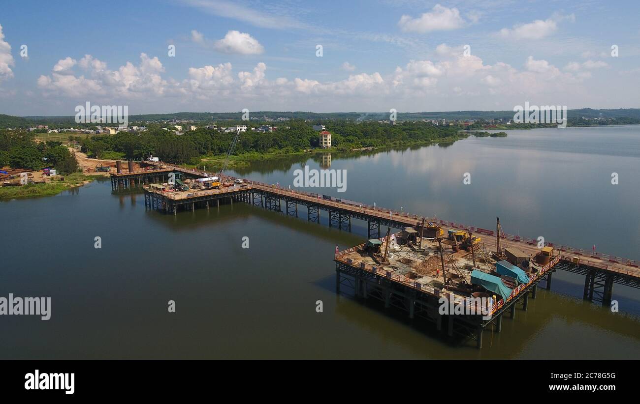 Haikou. 15th July, 2020. Aerial photo taken on July 15, 2020 shows the ...