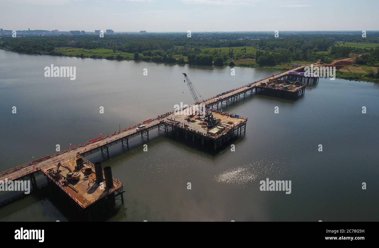 Haikou. 15th July, 2020. Aerial photo taken on July 15, 2020 shows the ...