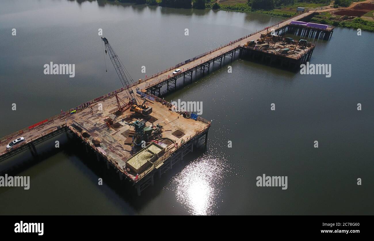 Haikou. 15th July, 2020. Aerial photo taken on July 15, 2020 shows the ...