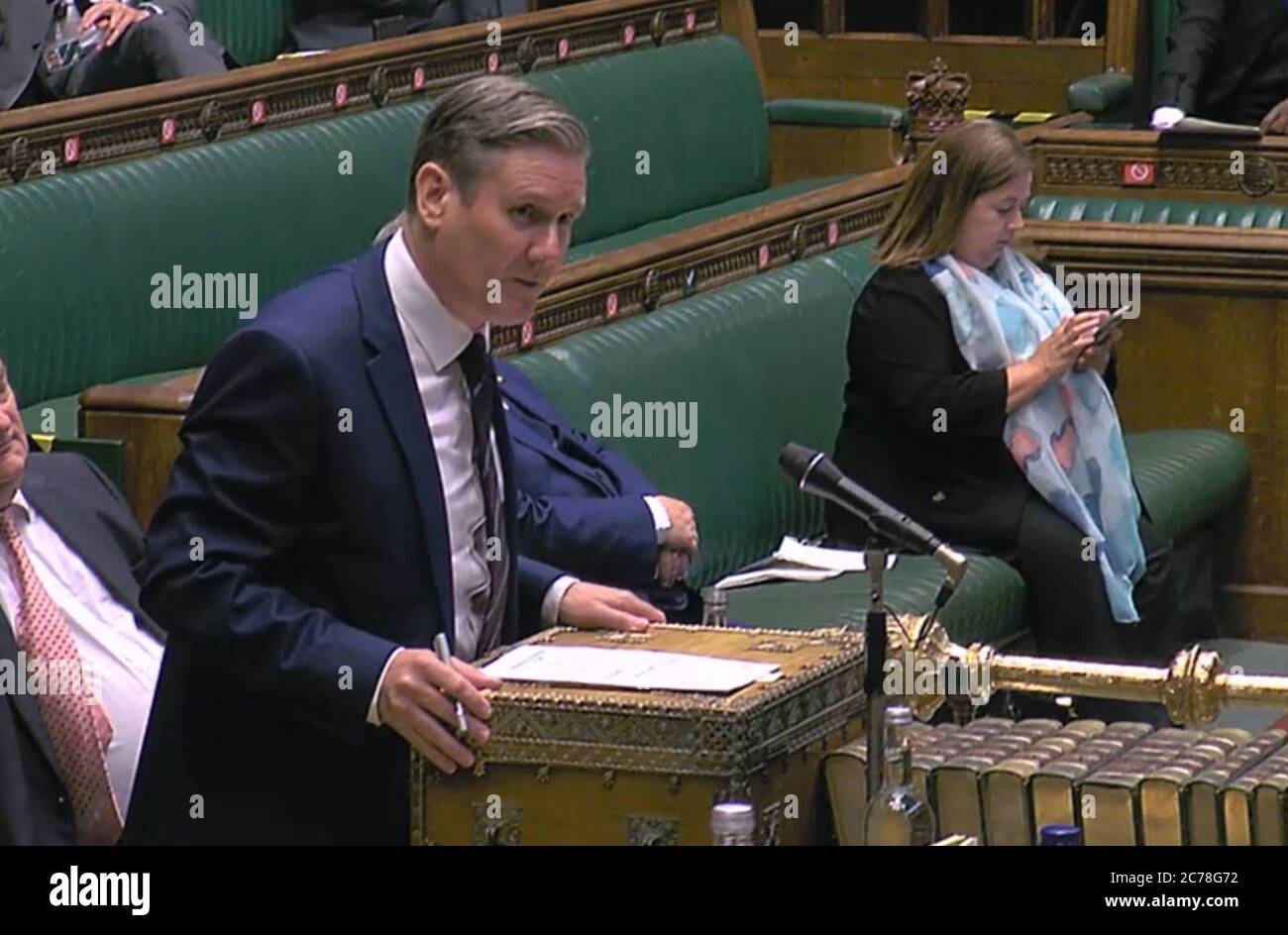 Labour Leader Keir Starmer Speaks During Prime Minister S Questions In