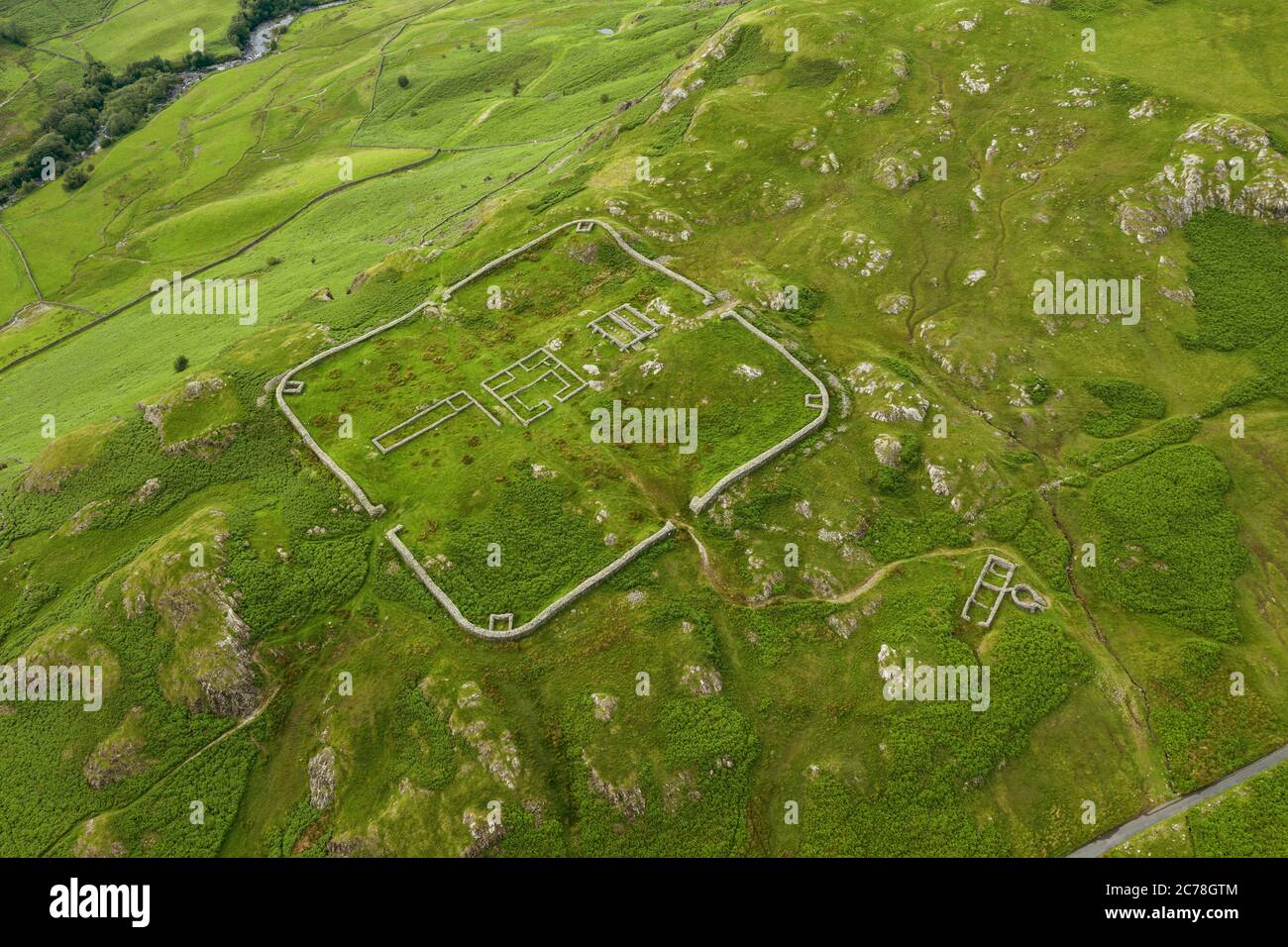 Hardknott Roman Fort is an archeological site, the remains of the Roman ...
