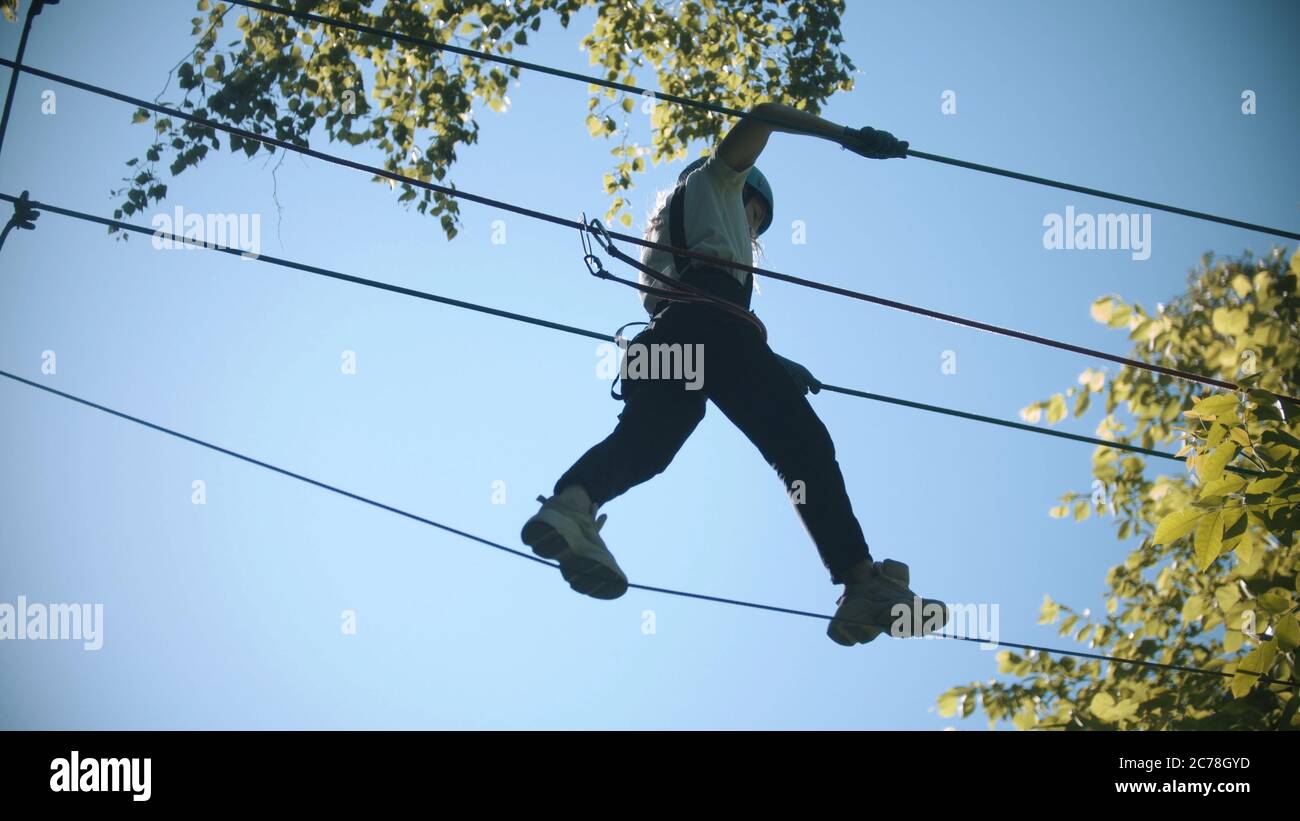Suspension rope ladder in hi-res stock photography and images - Alamy