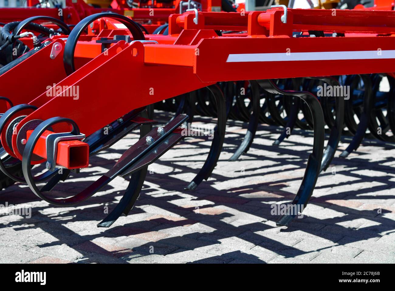 Agricultural machinery plowing large farmland hi-res stock photography ...