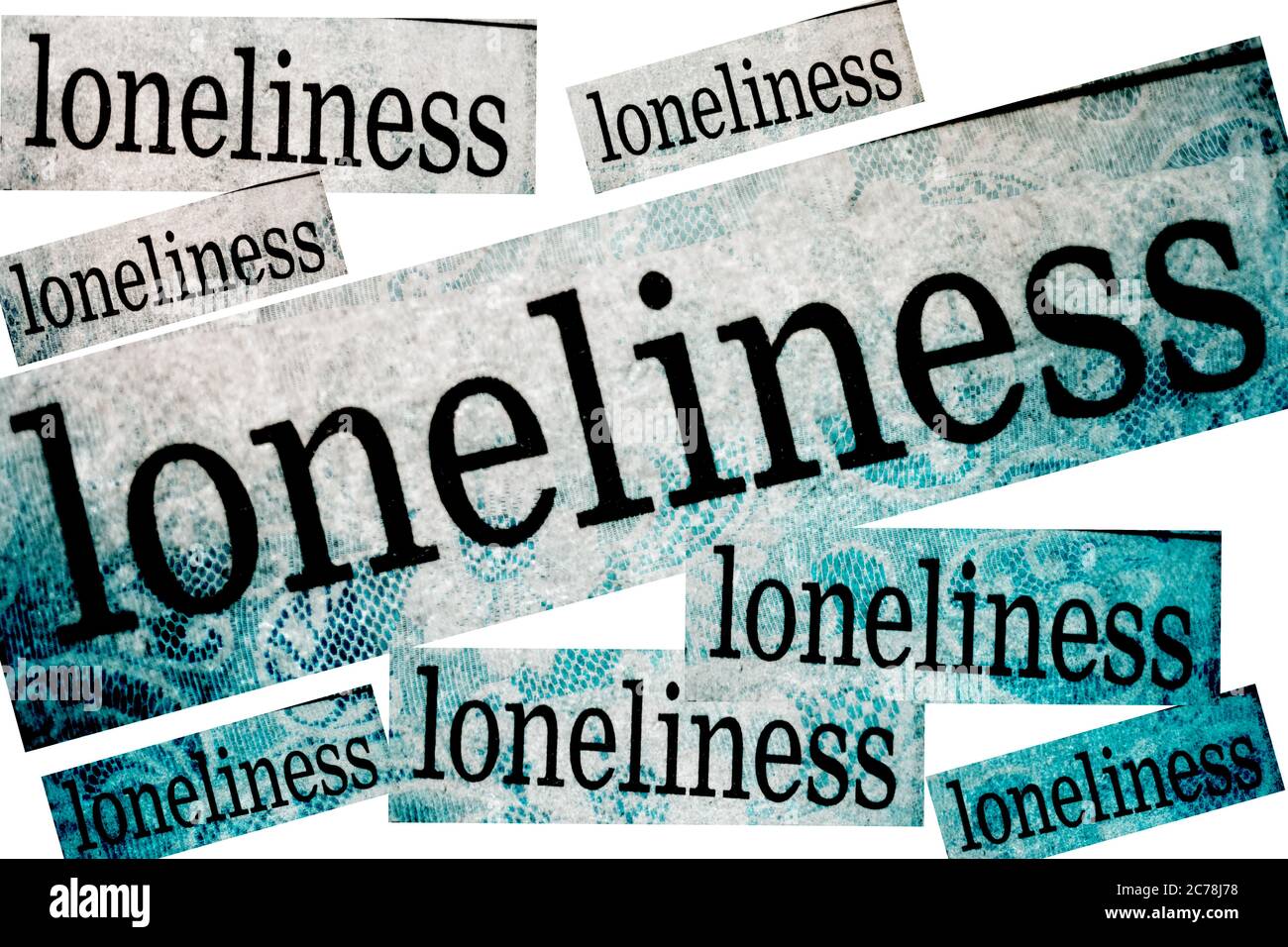 Distressed newspaper headline reading against loneliness UK Stock Photo ...
