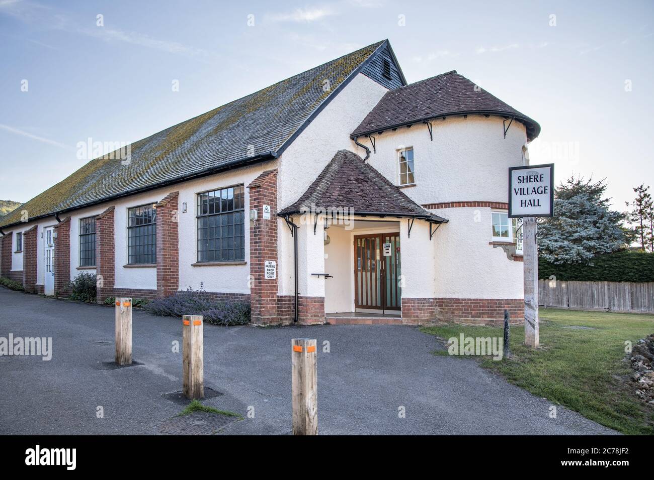 the village hall in the village of shere surrey Stock Photo - Alamy
