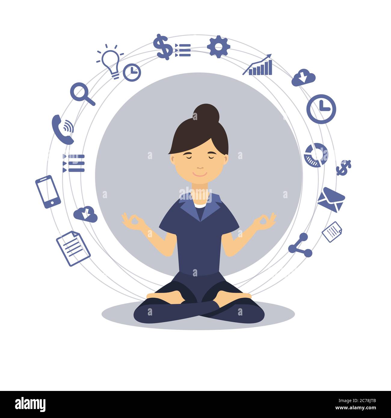 Mindfulness relaxation Stock Vector Images - Alamy