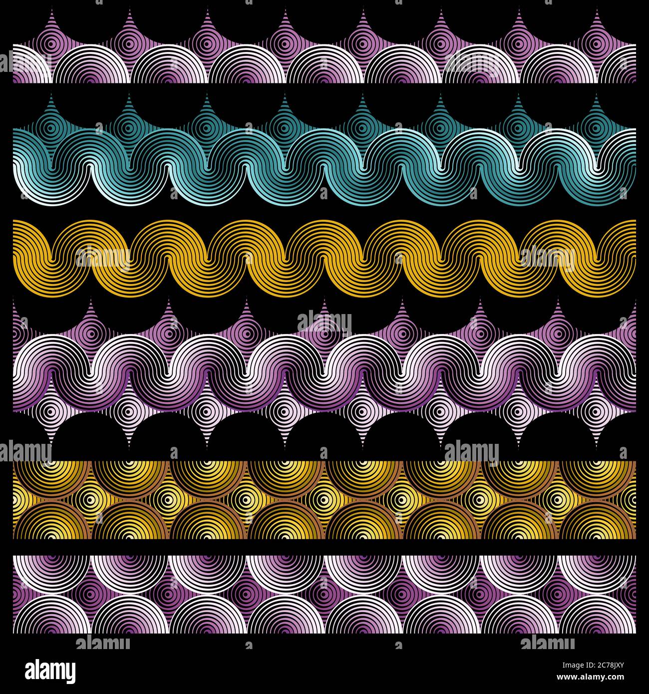 Geometric forms stripes with distortion effect Stock Vector Image & Art ...