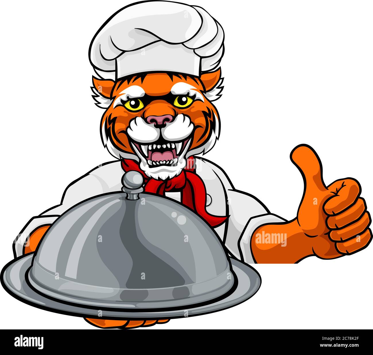 Tiger Chef Mascot Sign Cartoon Character Stock Vector Image & Art - Alamy