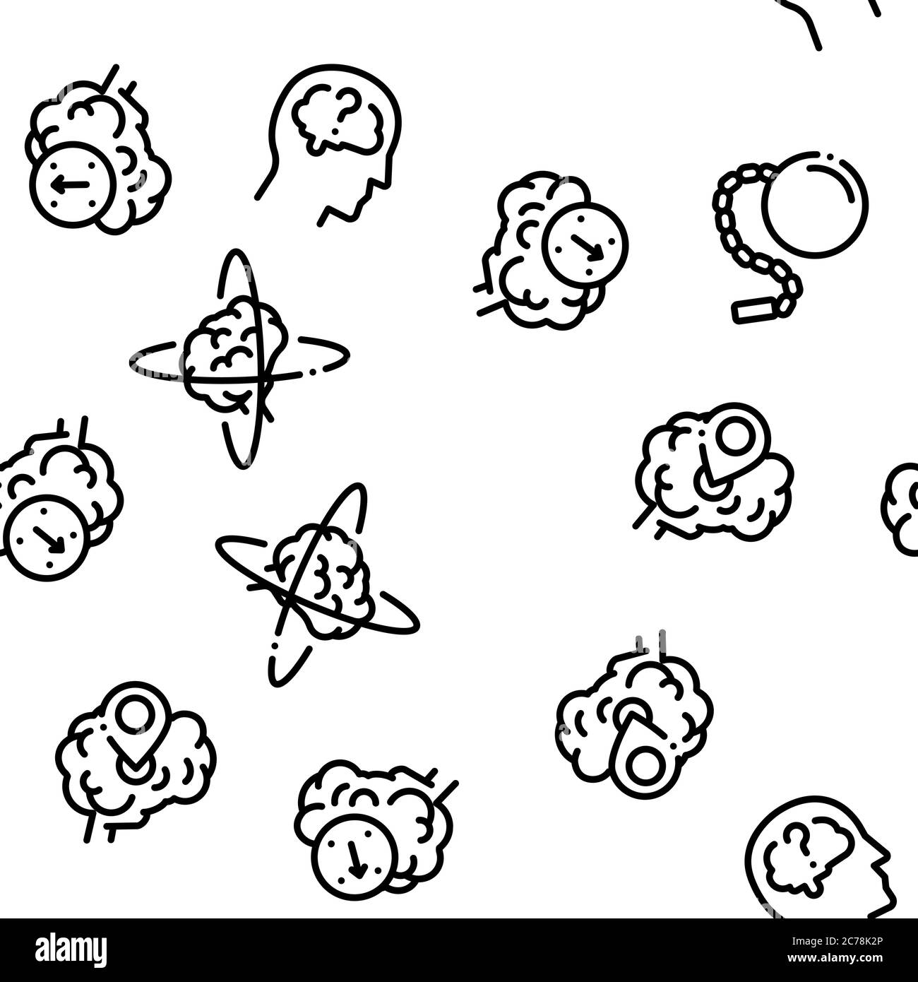 Dementia Brain Disease Seamless Pattern Vector Stock Vector Image & Art ...