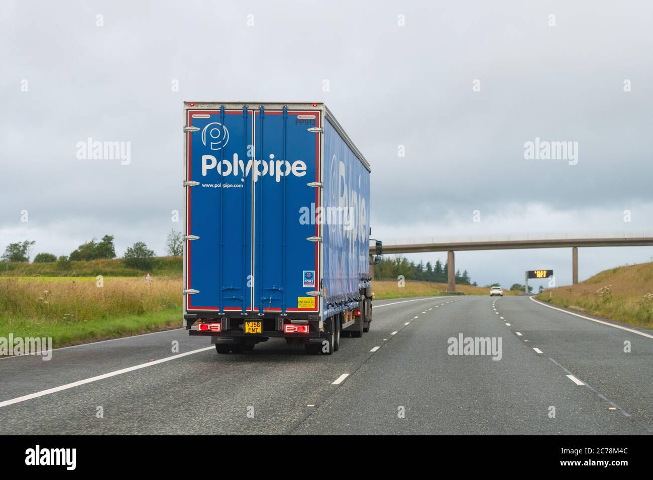 Polypipe lorry on UK motorway Stock Photo - Alamy