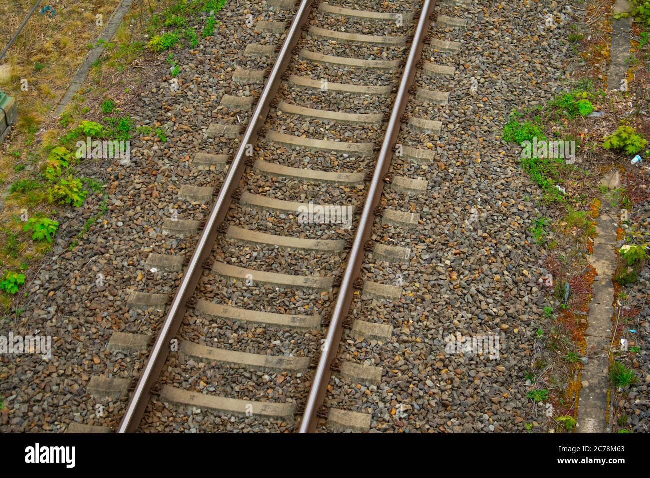 Train tracks in Gravel for Deutsche Bahn S bahn Stock Photo - Alamy