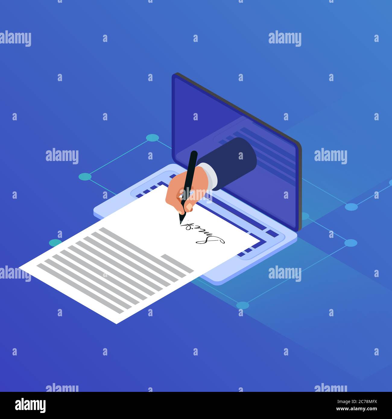 Visual frame signing Stock Vector Images - Alamy