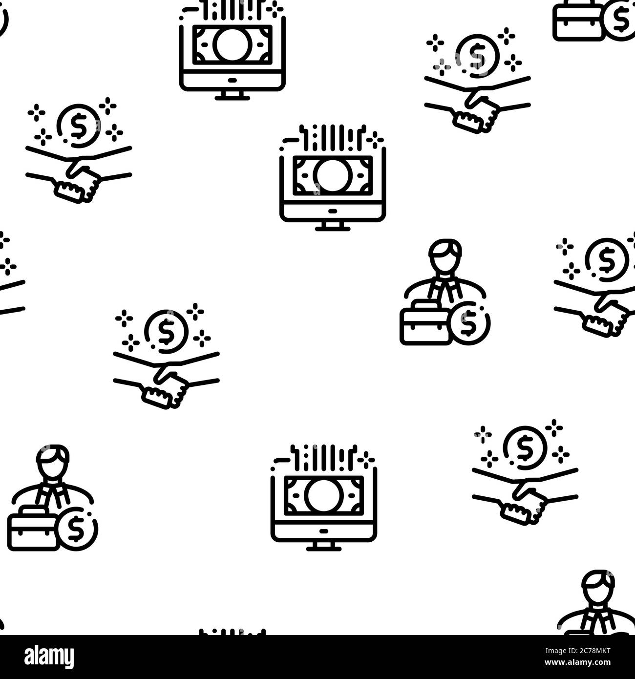 Entrepreneur Business Seamless Pattern Vector Stock Vector Image & Art ...