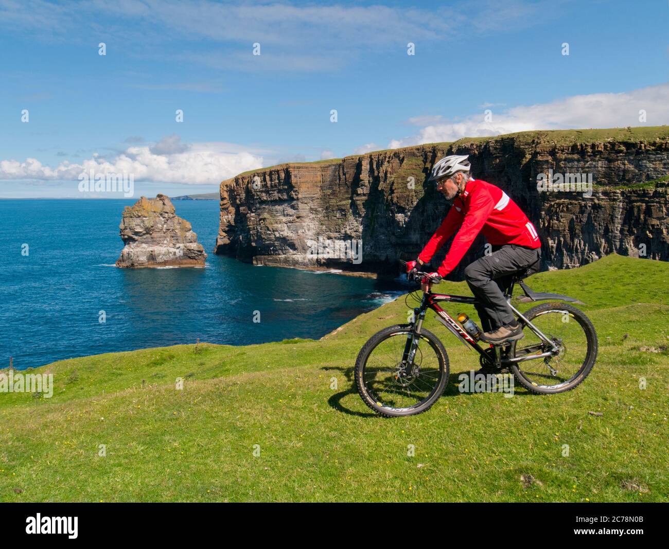 Cycling St Magnus Way on Orkney Isles Stock Photo - Alamy