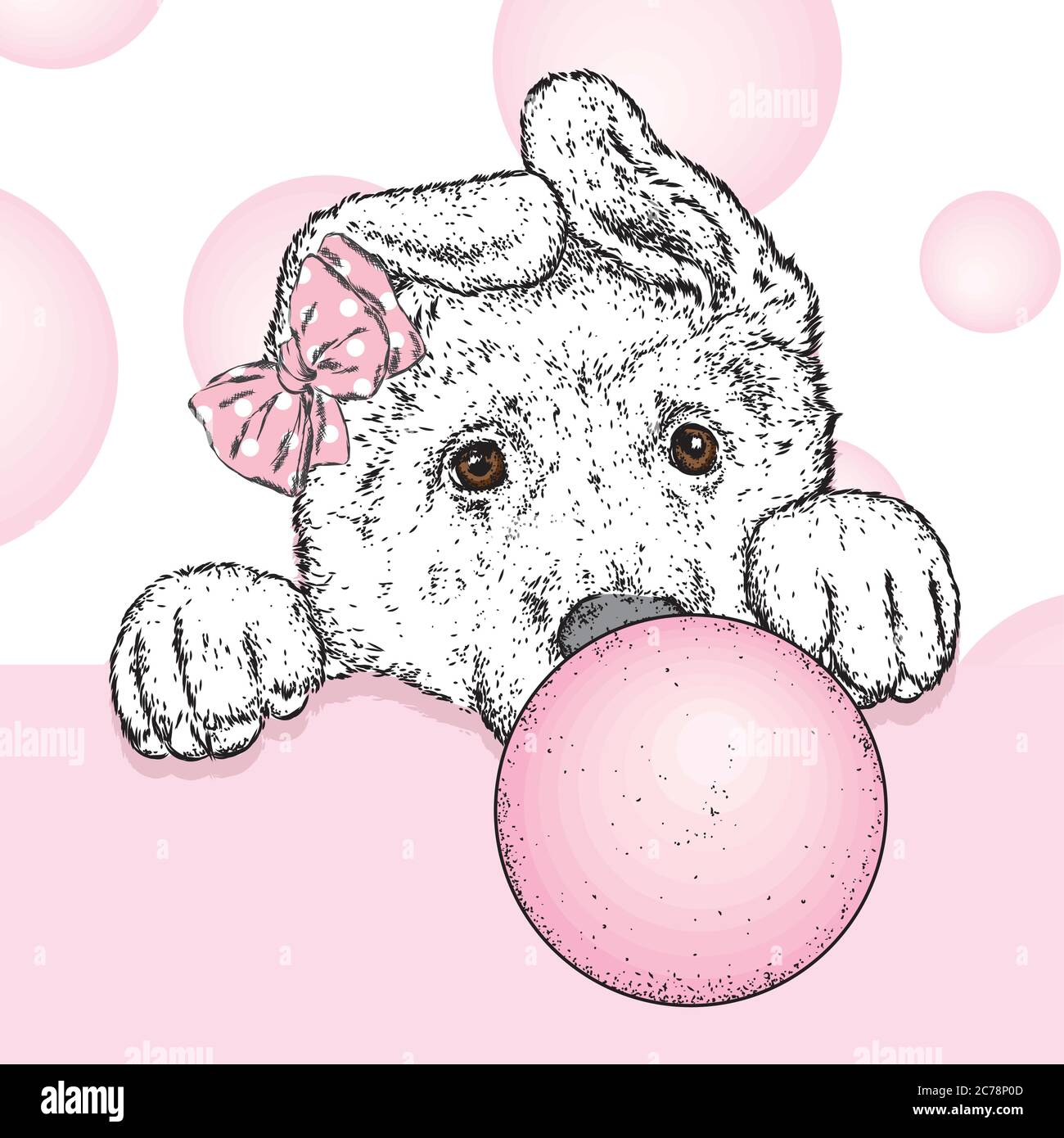 Dog is chewing Stock Vector Images - Alamy