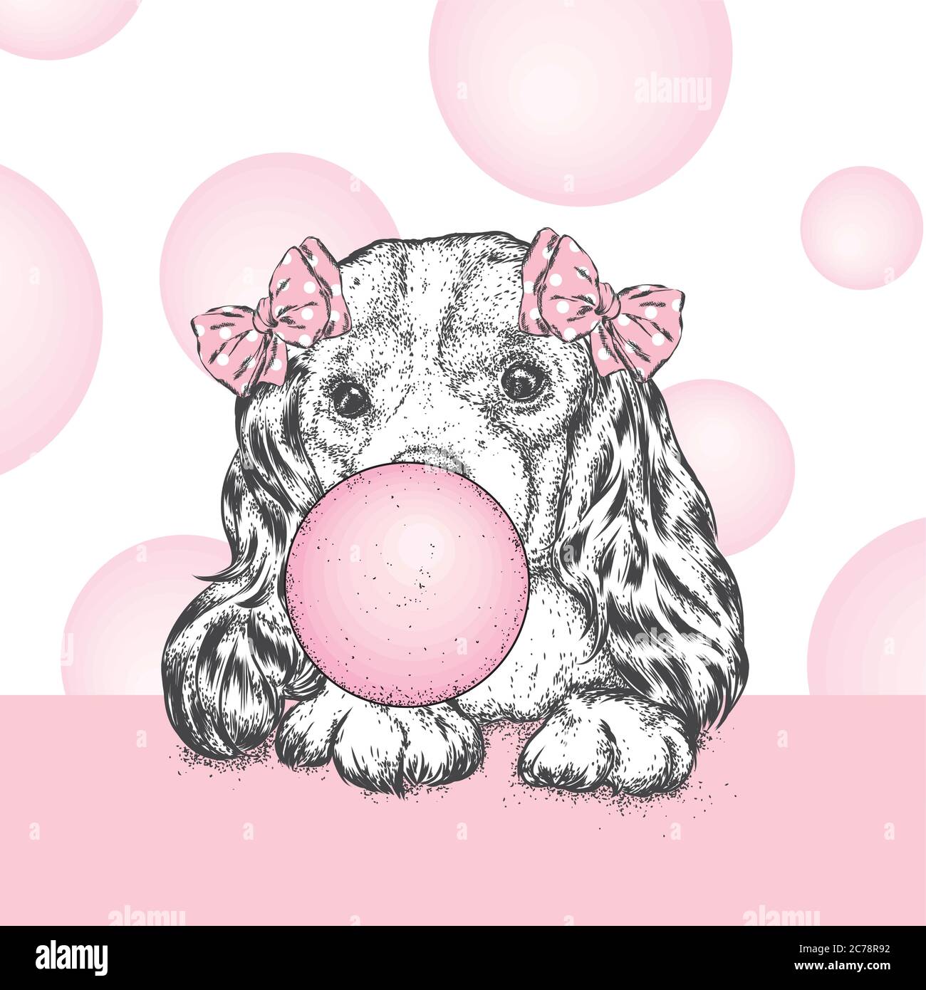 Dog is chewing Stock Vector Images - Alamy