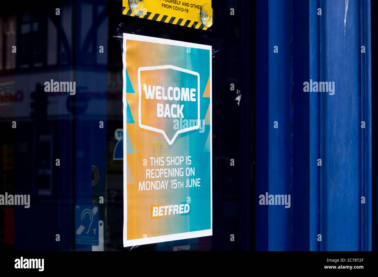 Betfred bookmaker welcome back sign and reopening date following the ...