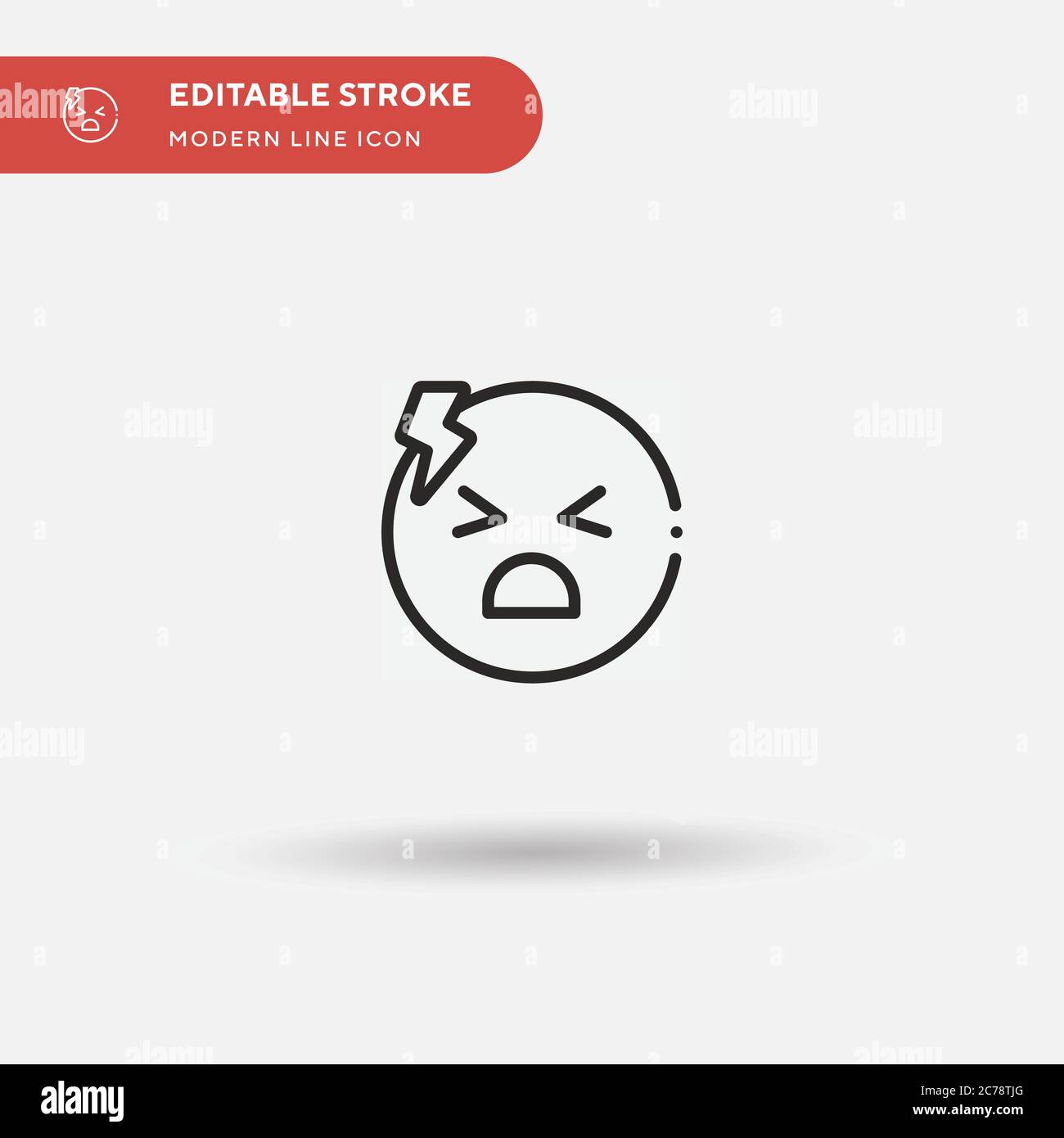 Angry Simple vector icon. Illustration symbol design template for web ...