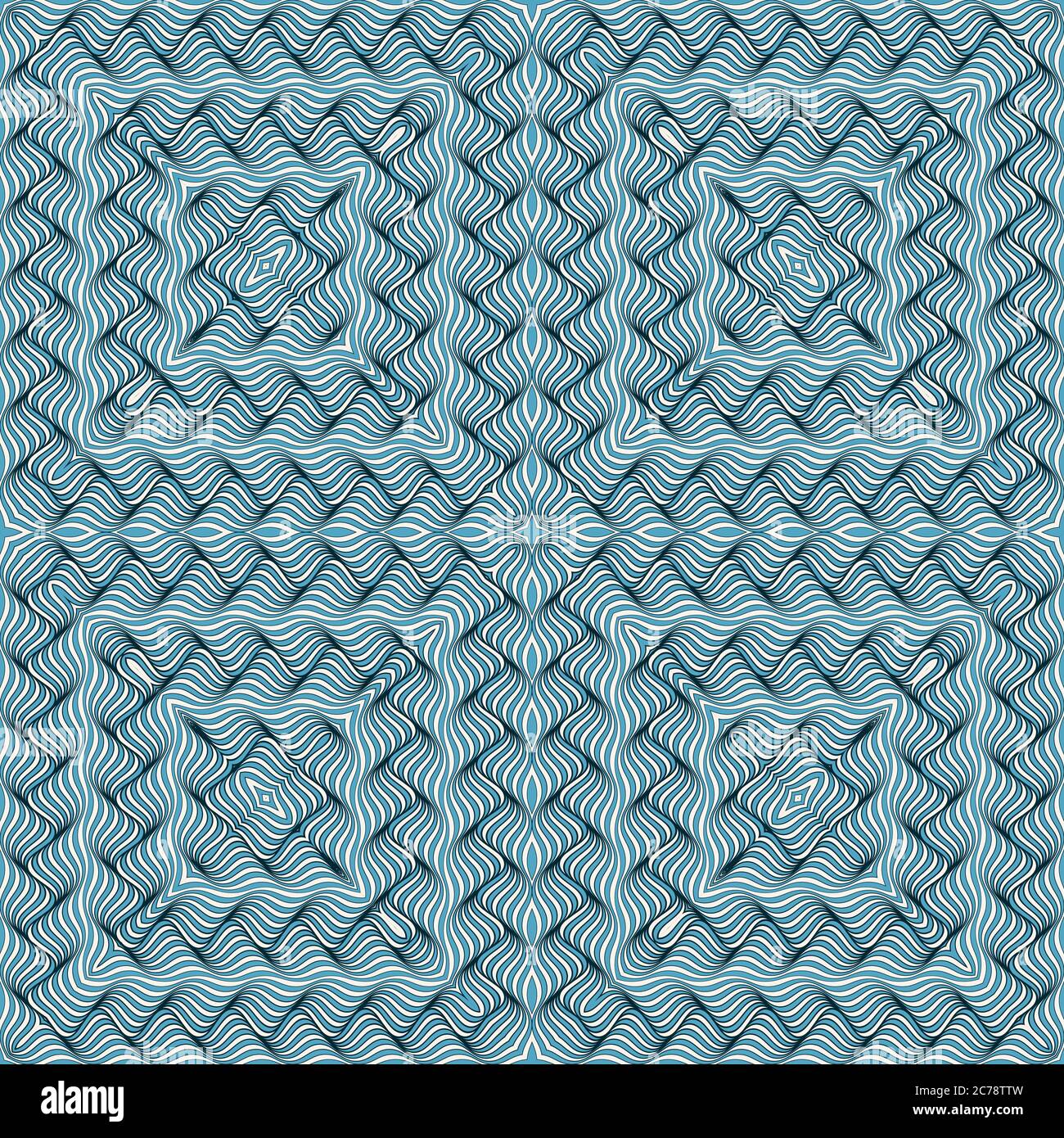 Vector Line Pattern With Distortion Effect Stock Vector Image And Art Alamy