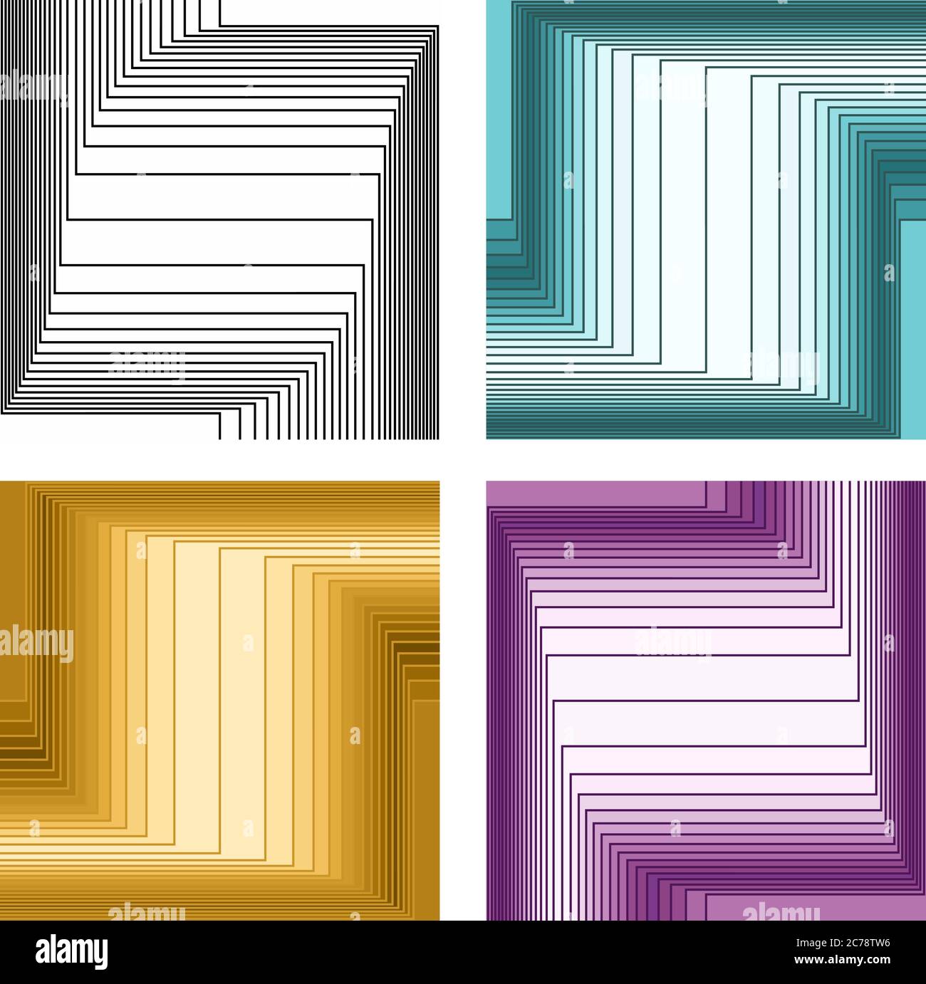 Vector striped rhythmic elements backgrounds set Stock Vector Image ...