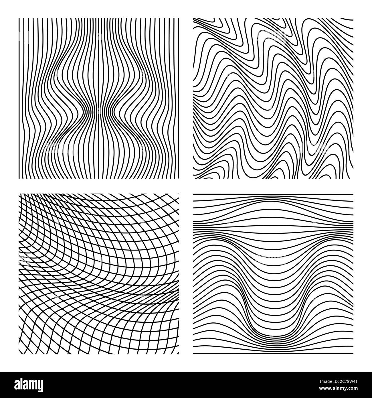 Vector Abstract Line Patterns Set Stock Vector Image & Art - Alamy