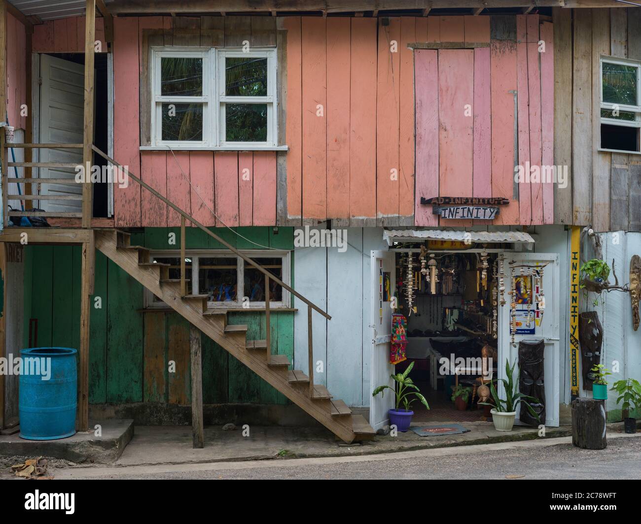 Facade of store, Placencia Peninsula, Belize Stock Photo - Alamy