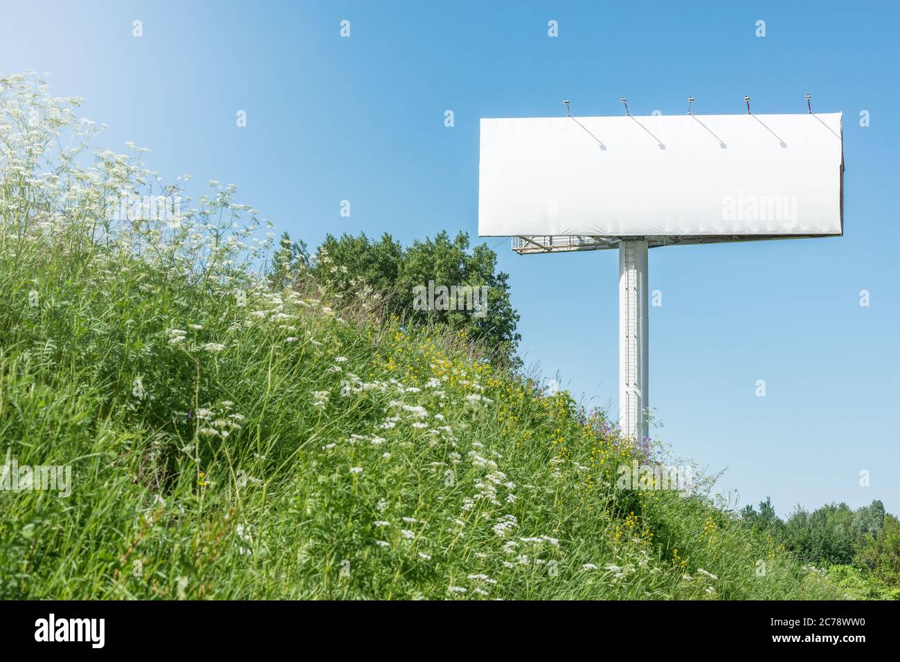 White Large Blank Billboard Stock Photo - Alamy