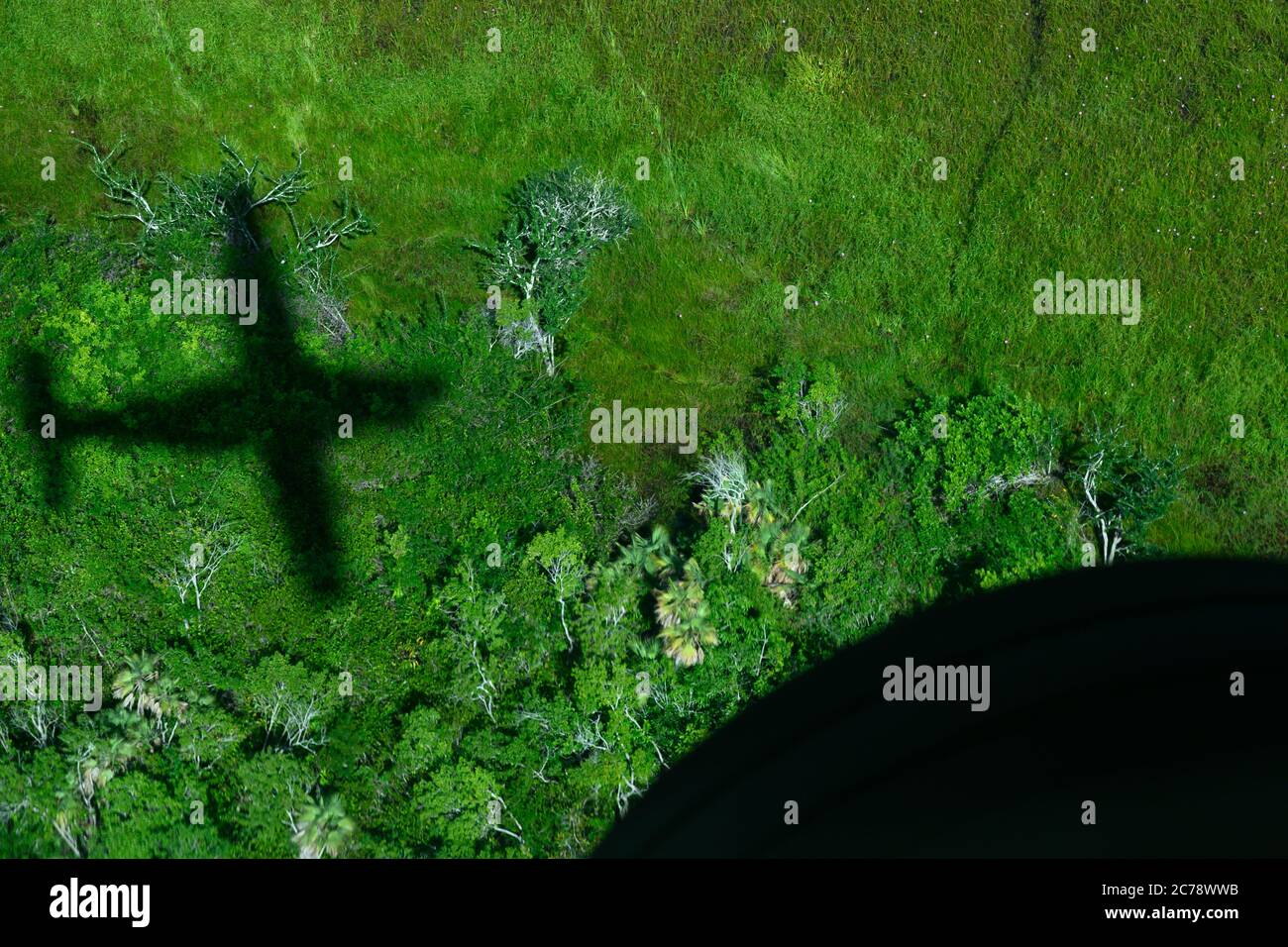 Airplane shadow on field hi-res stock photography and images - Alamy