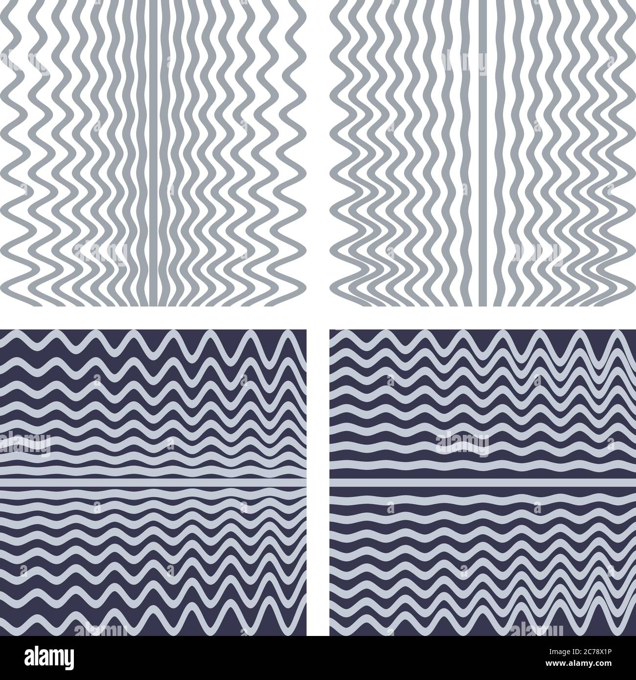 Vector set with rhythmic lines backgrounds Stock Vector Image & Art - Alamy