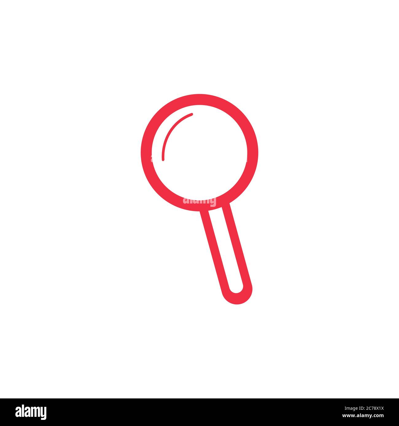 Magnifier icon white on Stock Vector Images - Alamy