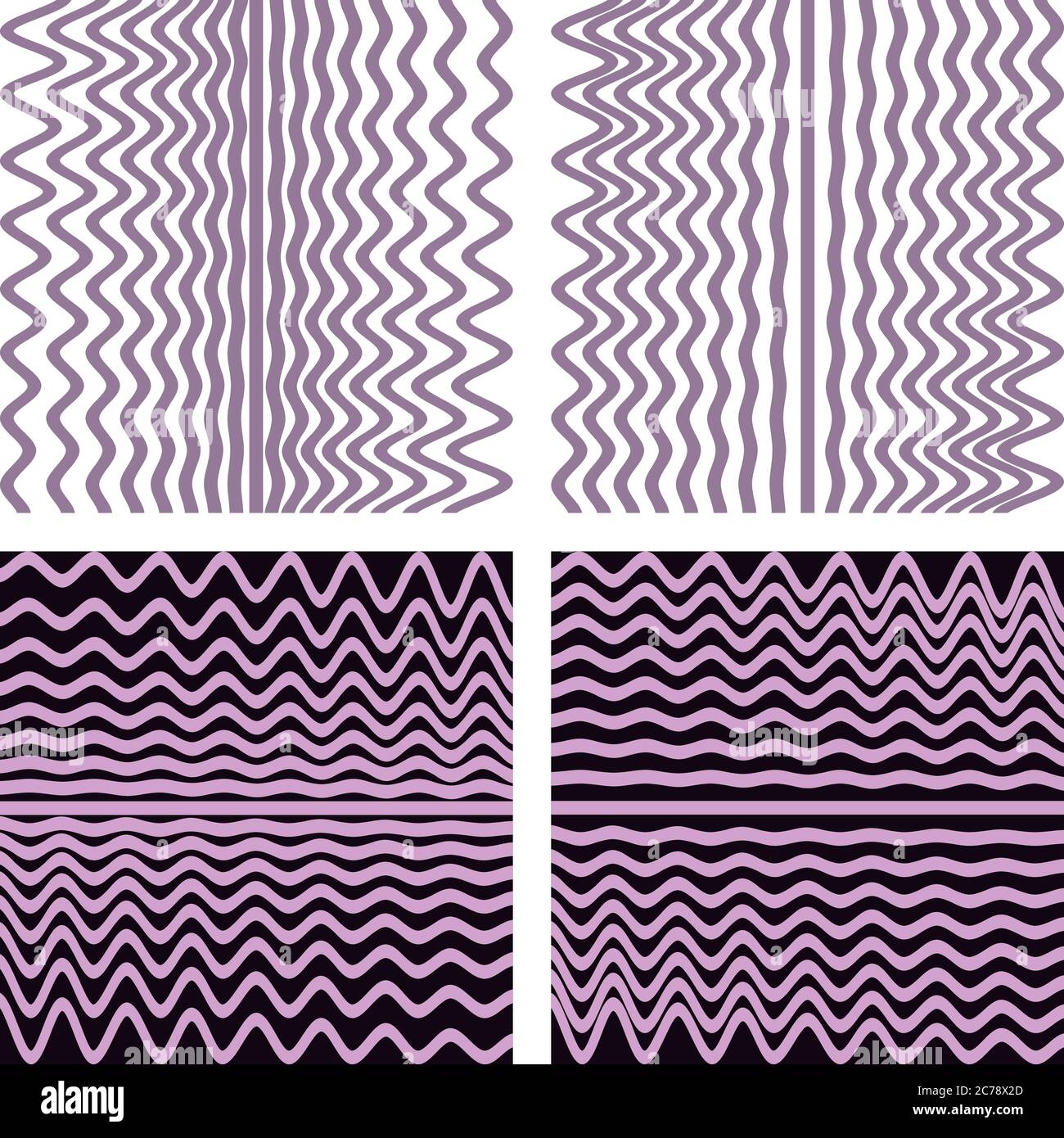 Vector set with rhythmic lines backgrounds Stock Vector Image & Art - Alamy