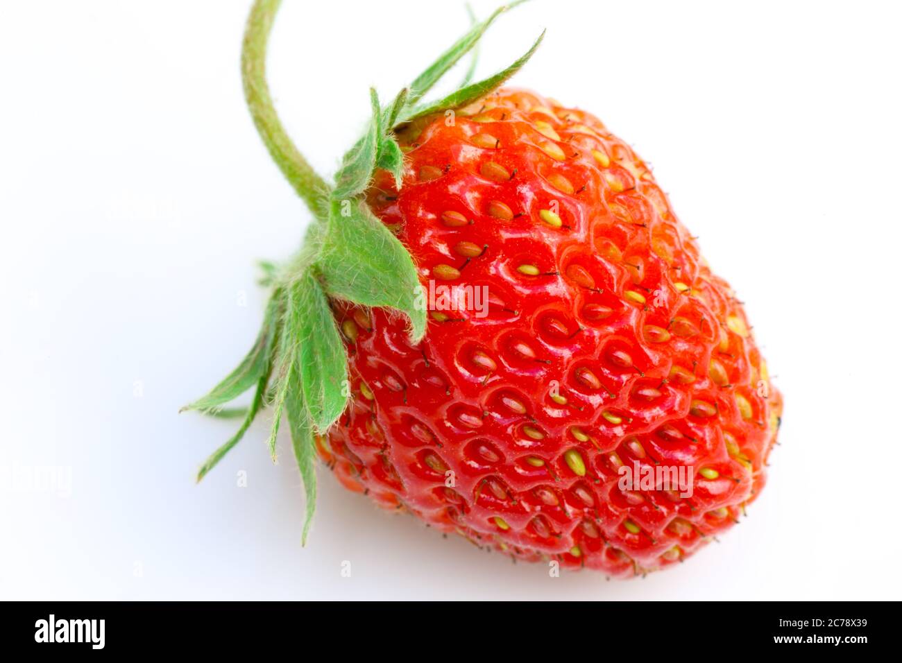 Red berry strawberry isolated on white background. Slices of strawberry ...