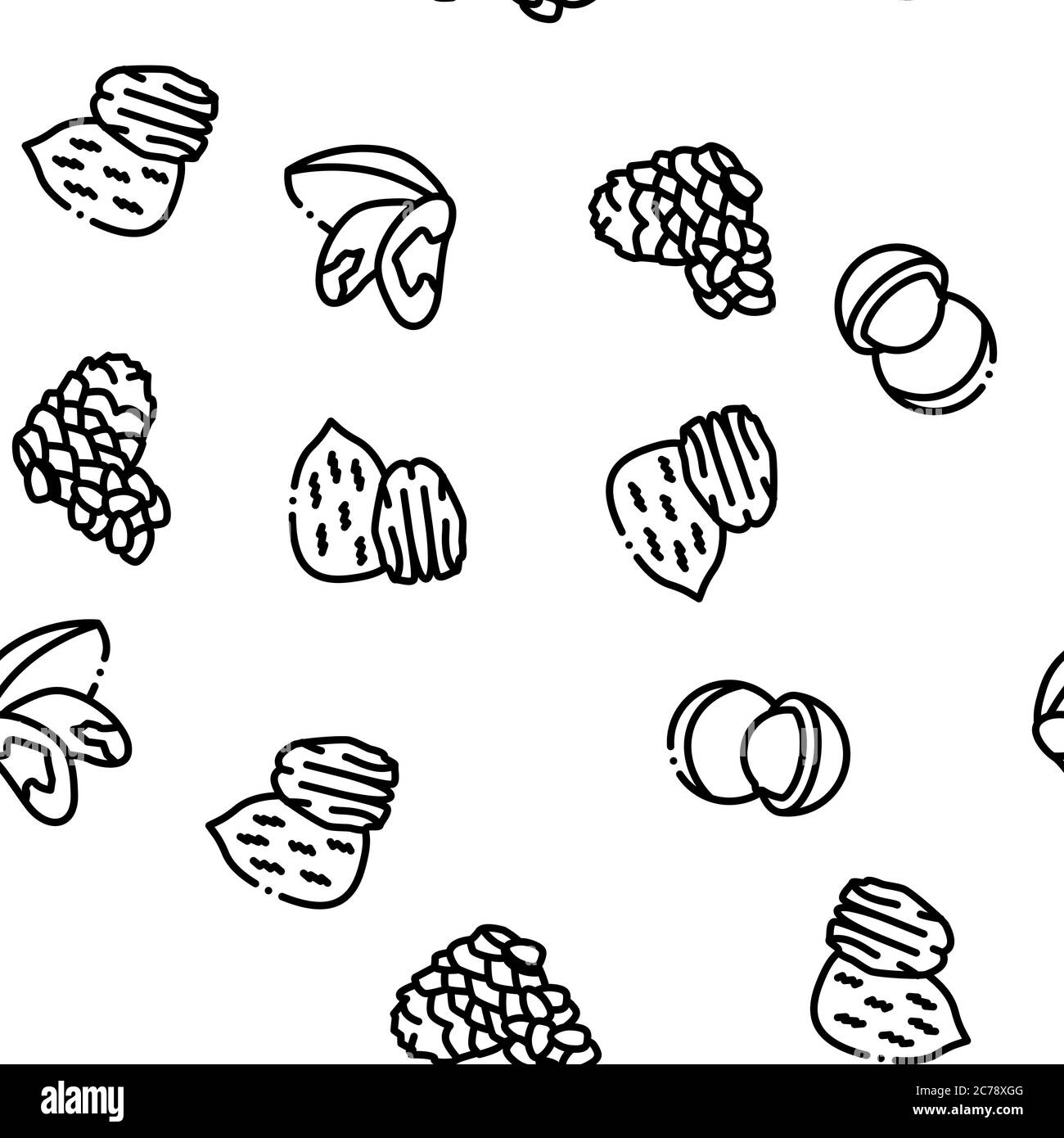Nut Food Different Seamless Pattern Vector Stock Vector Image & Art - Alamy