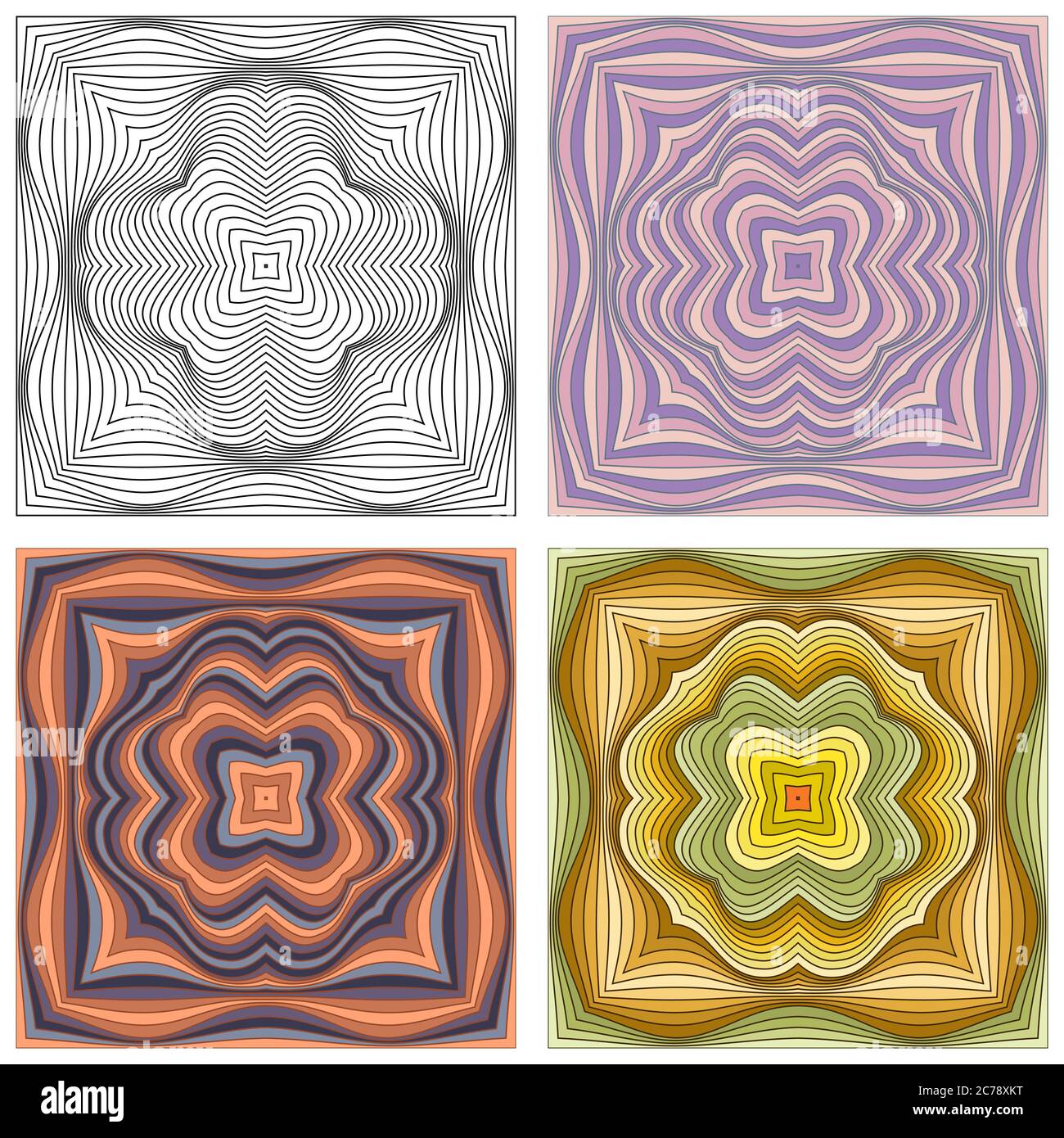 Decorative abstract motifs tile Stock Vector Images - Alamy