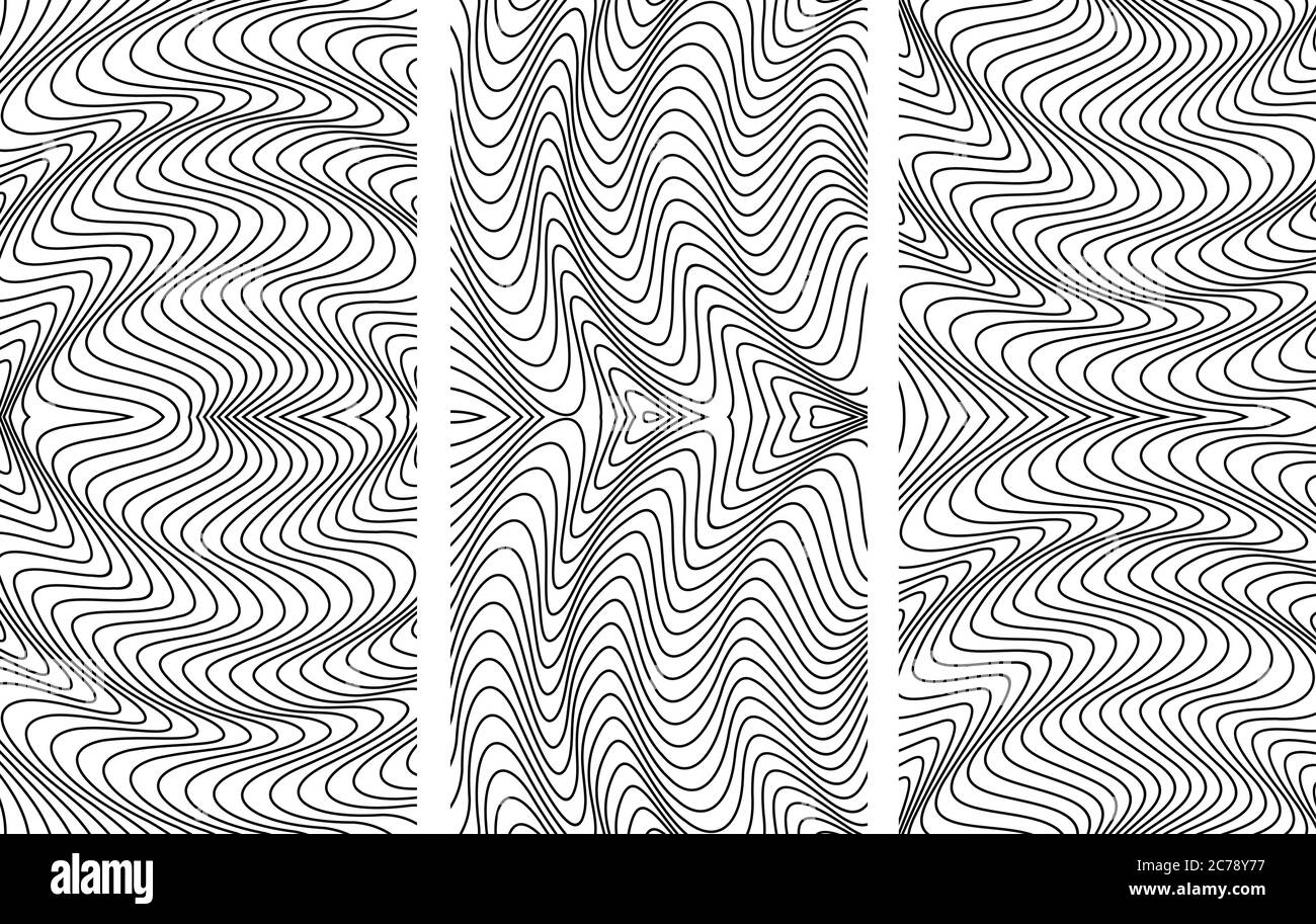 Vector Abstract Line Patterns Set Stock Vector Image & Art - Alamy