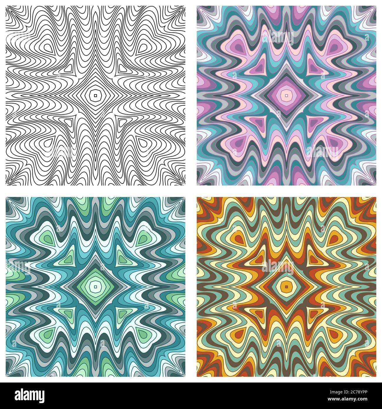 Vector abstract ornamental patterns set Stock Vector Image & Art - Alamy