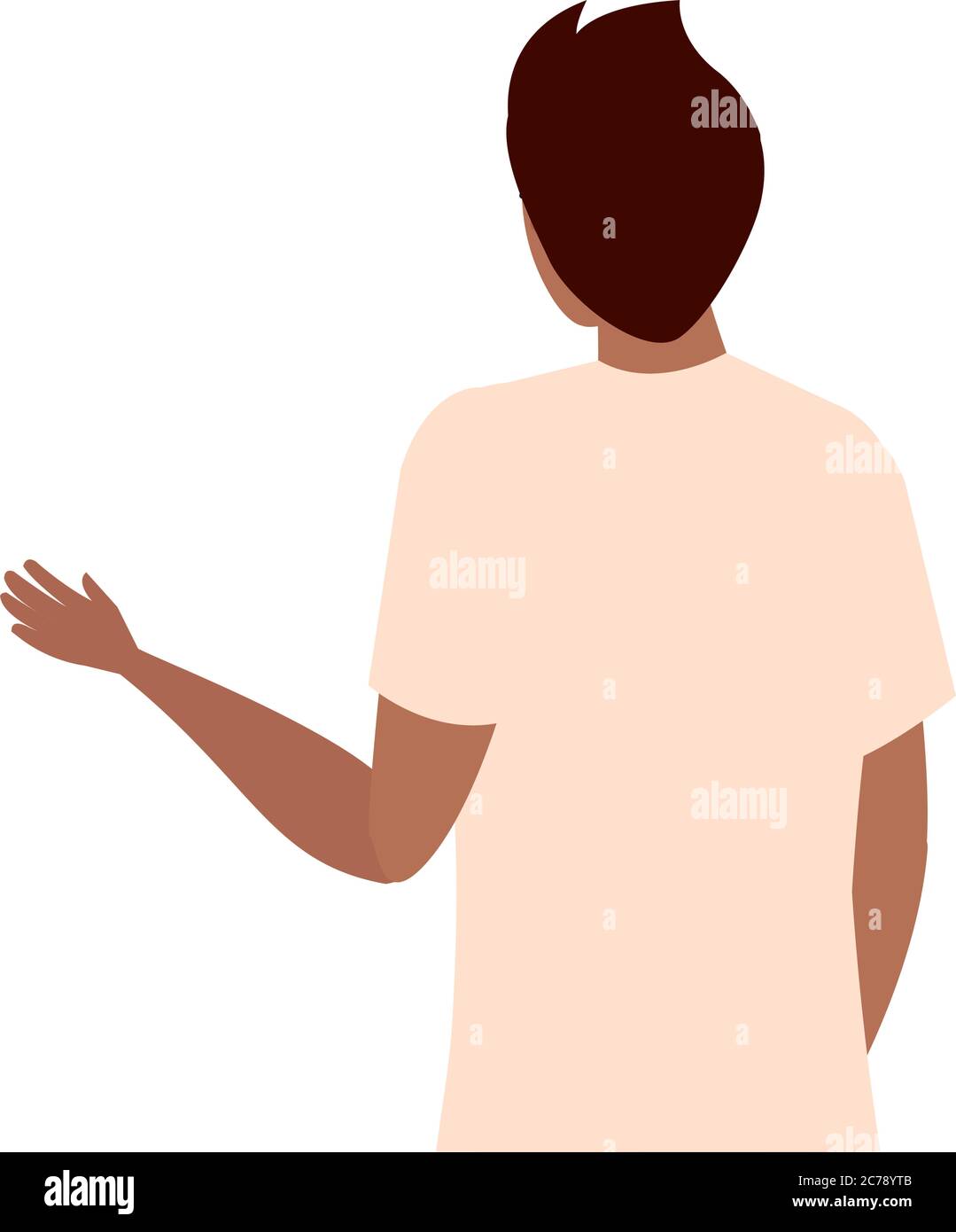 Isolated avatar man backwards vector design Stock Vector Image & Art ...